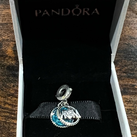Pandora | Jewelry | Pandora Silver And Blue Bracelet Charm Box Not ...